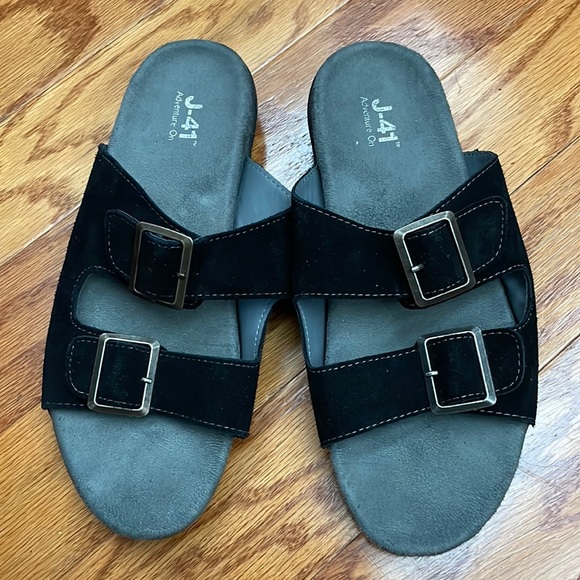 Jeep | Shoes | Ladies Jeep J4 Black Suede Sandals Size 85 | Poshmark